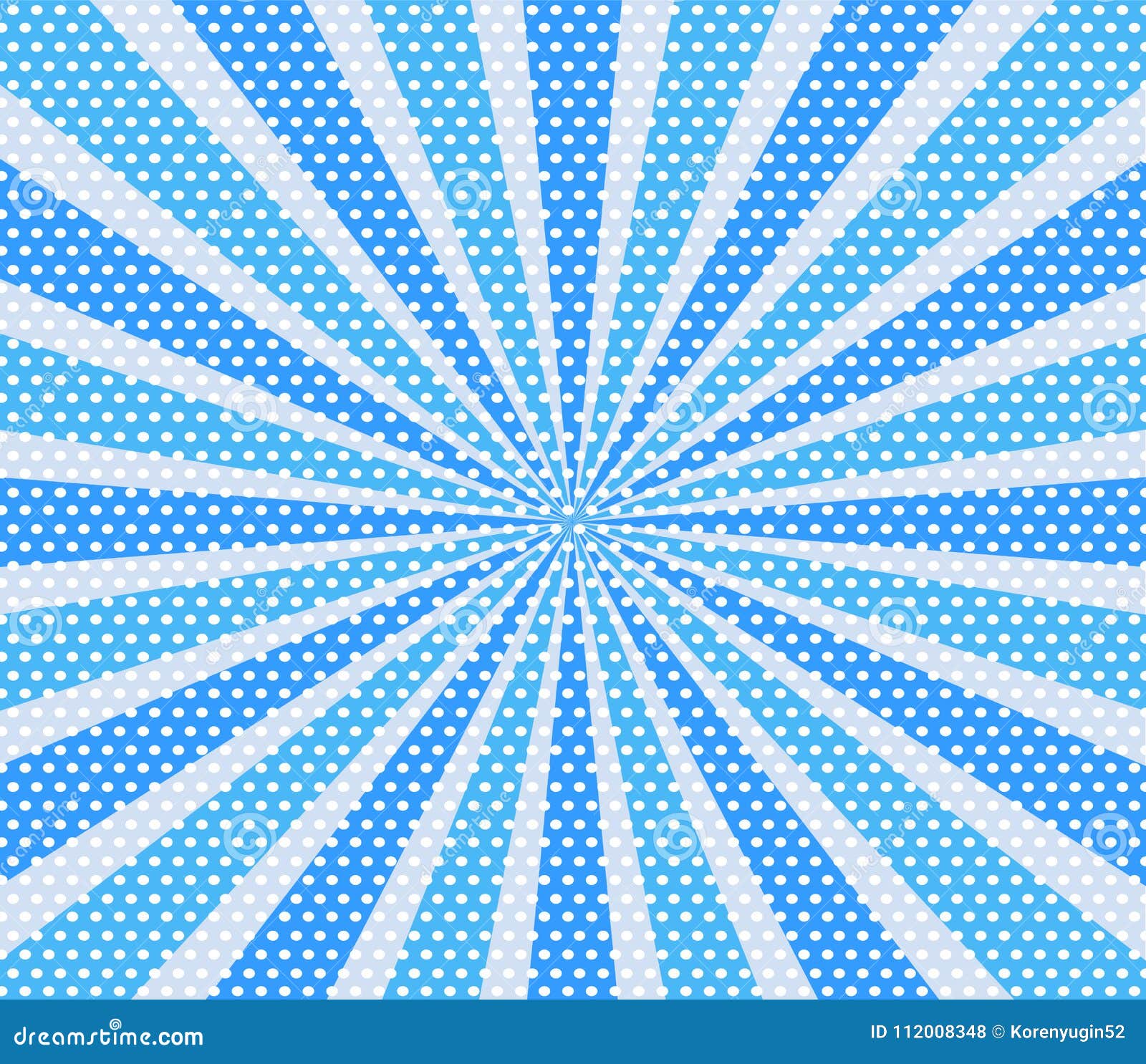 Retro Comic Blue Striiped and Dot Background Raster Gradient Hal Stock ...