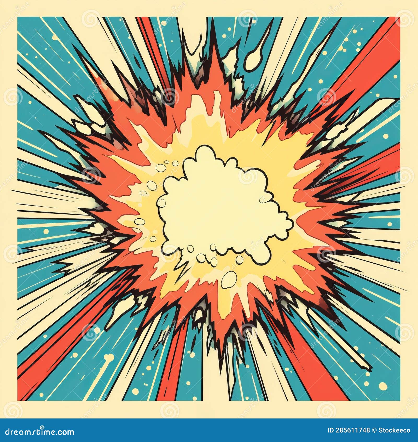 Retro Comic Book Style Supernova Explosion Art Stock Illustration ...