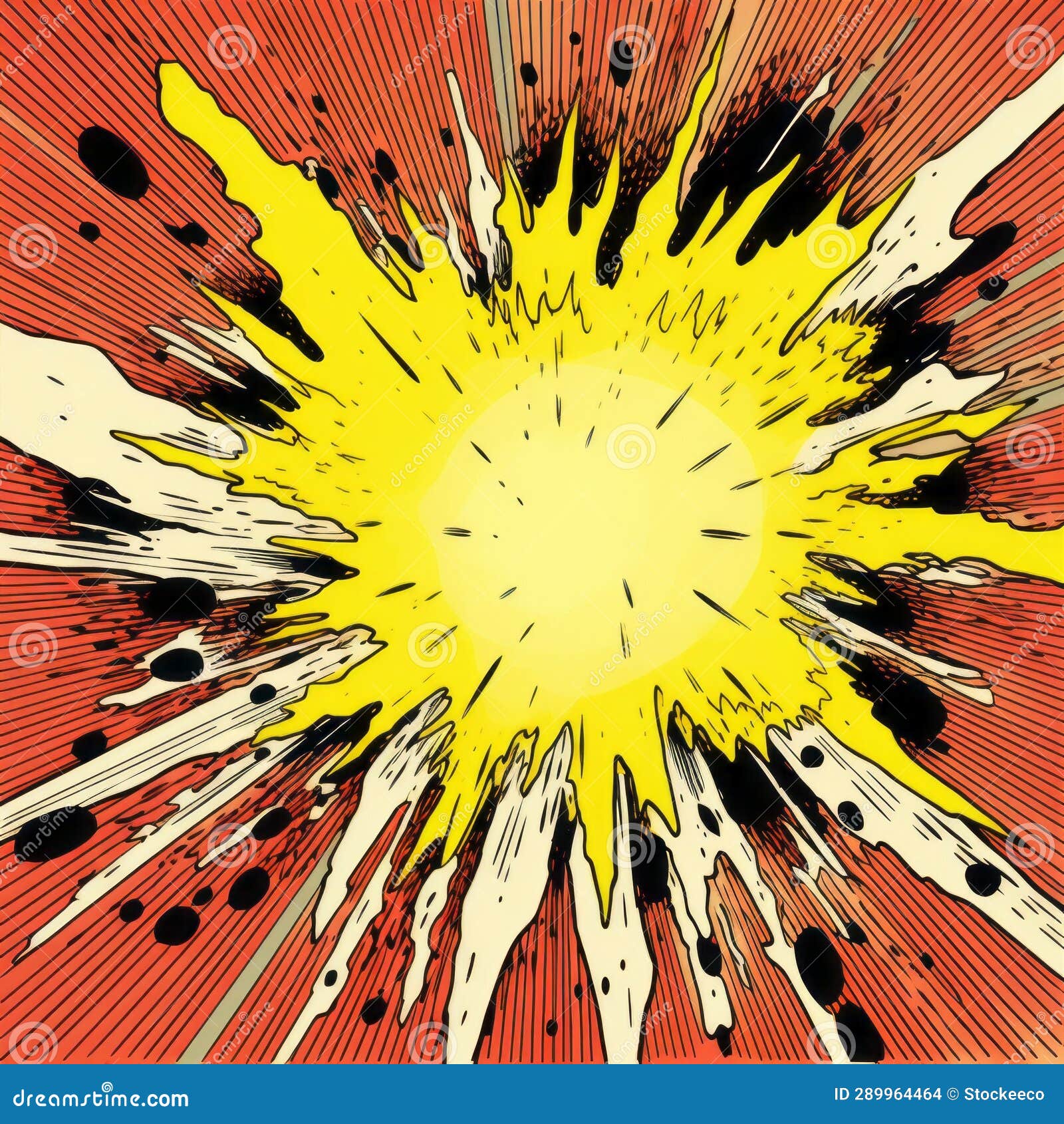 Retro Comic Book Style Supernova Explosion Art Stock Illustration ...