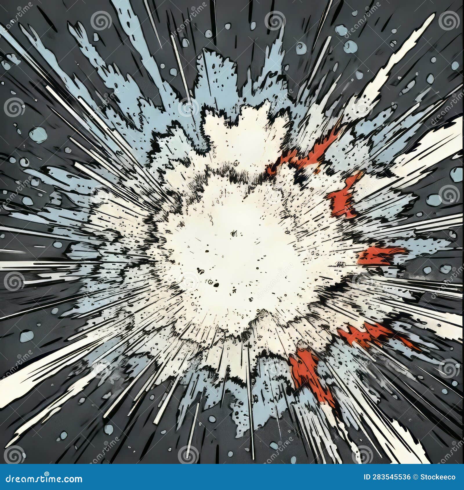 Retro Comic Book Style Supernova Explosion Illustration Stock ...