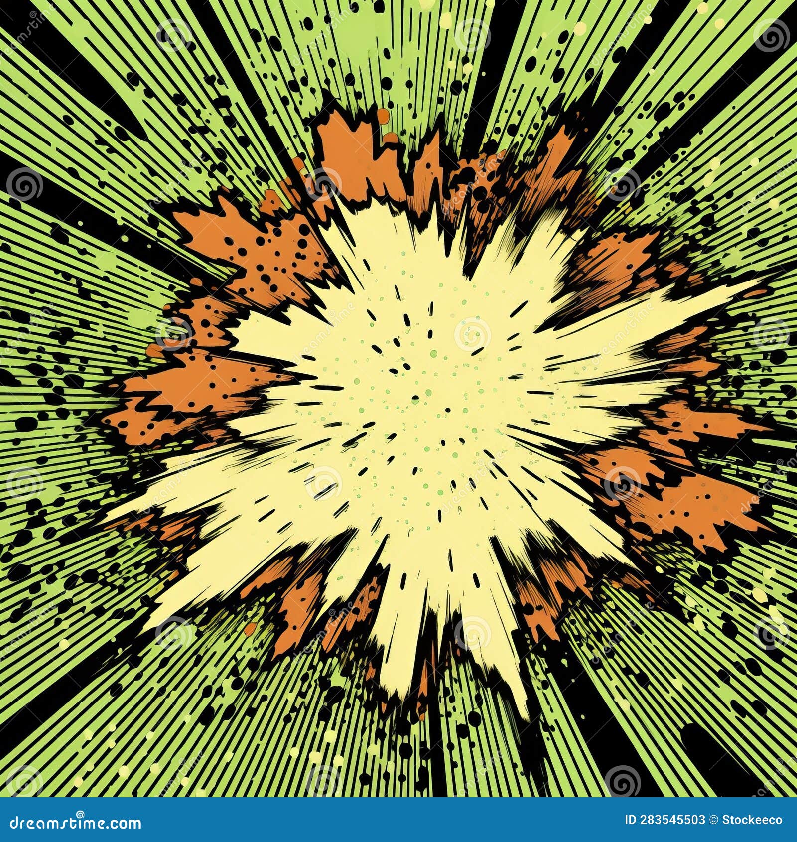 Retro Comic Book Style Supernova Explosion in Khaki Stock Illustration ...