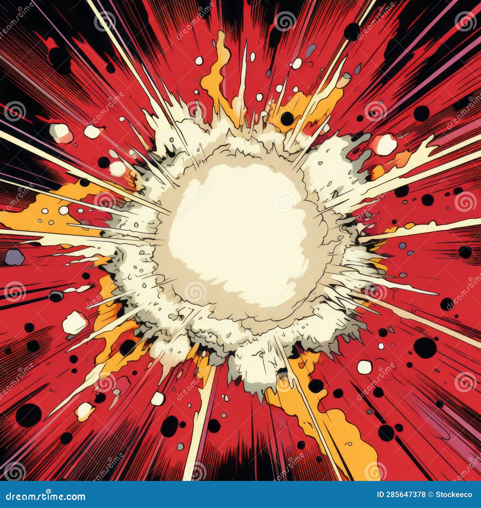 Retro Comic Book Style Supernova Explosion Poster Stock Photo - Image ...