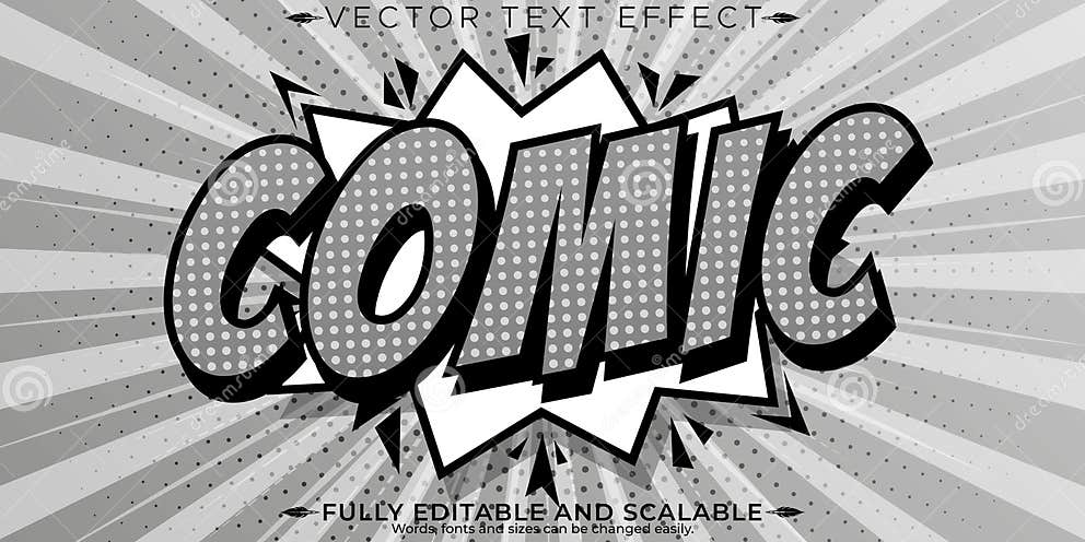 Retro Comic Book Text Effect, Editable Vintage and Hero Text Style ...