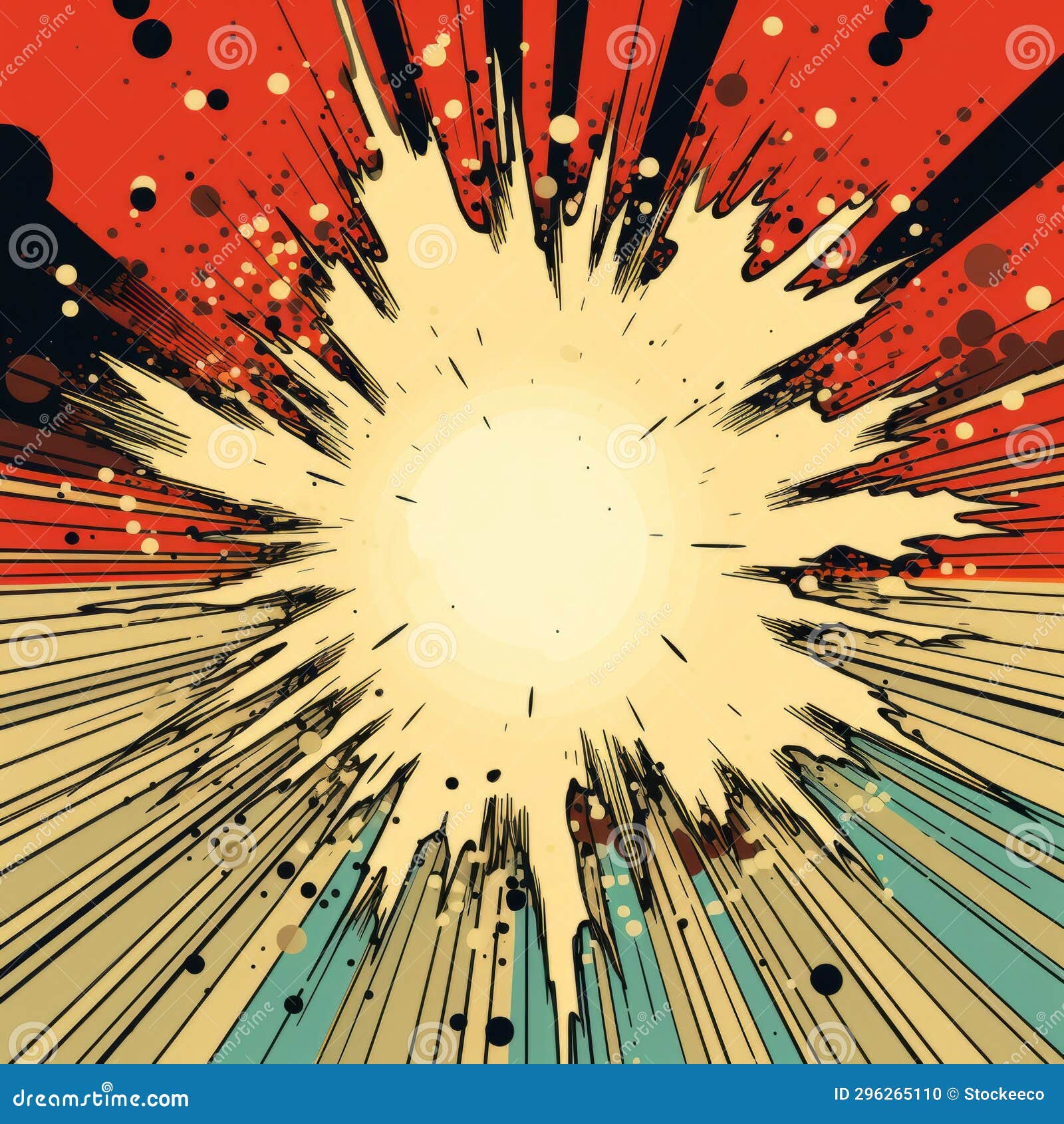 Exploding Bursts Set Flat Cartoon Isolated On White Background. Vector ...