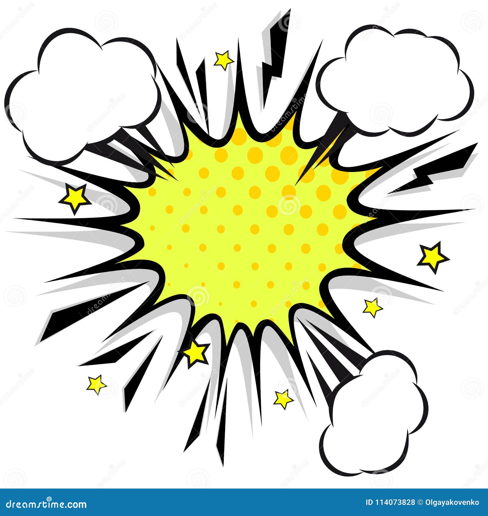 POW! Explosion Comic Style Superhero Lettering Vector Illustration ...