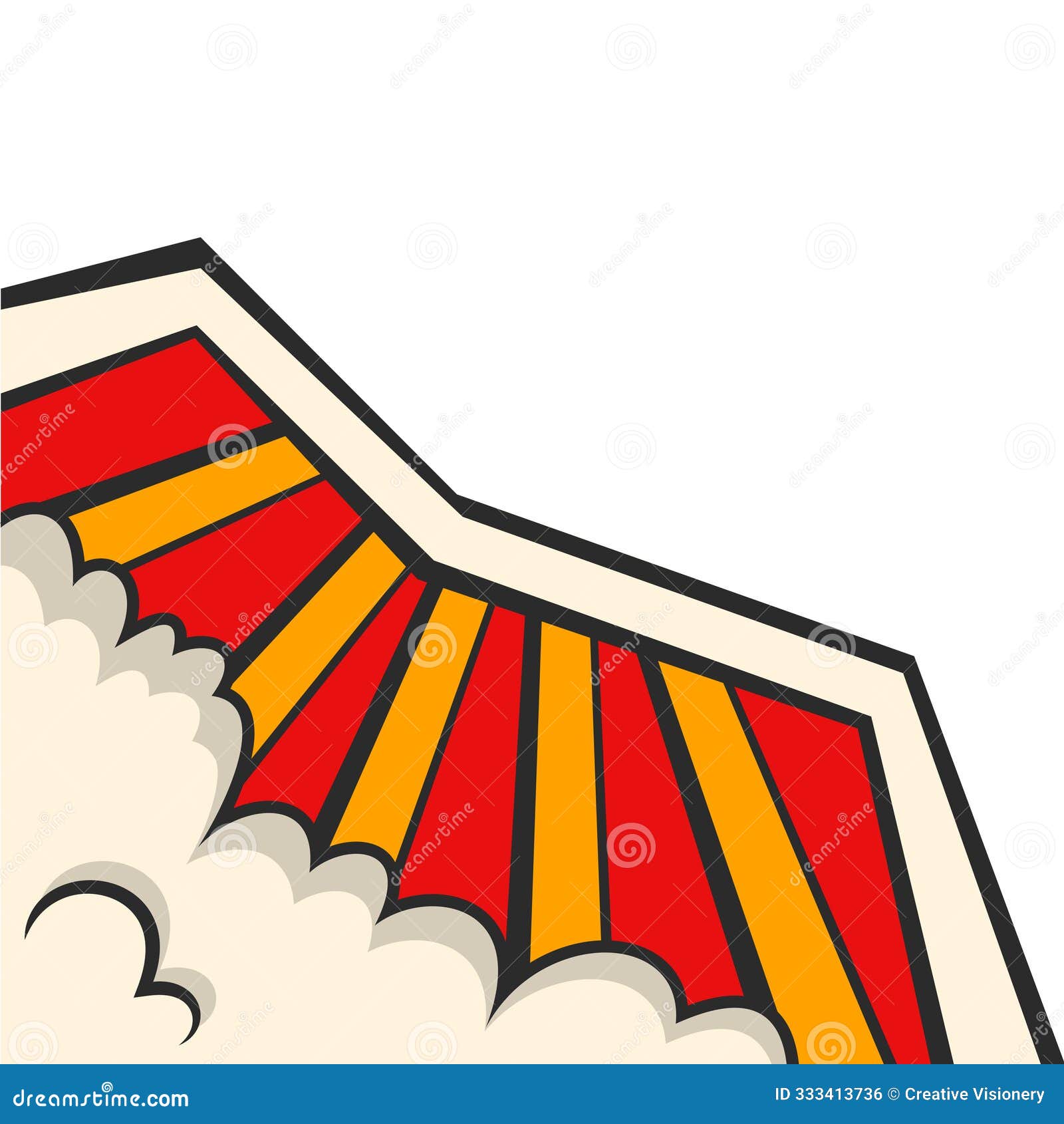Retro Comic Effect Border with Cloud Decoration Stock Vector ...