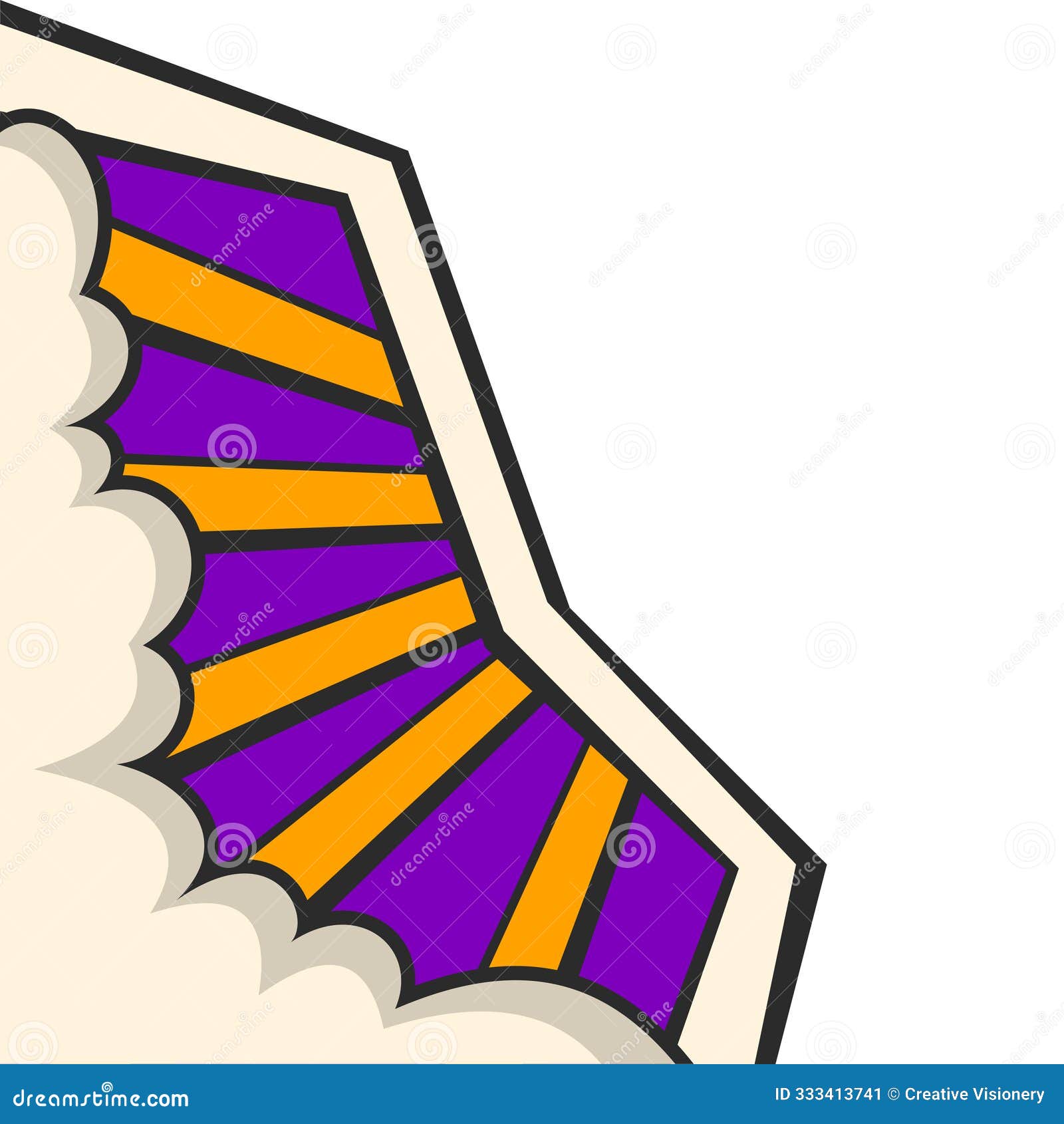 Retro Comic Effect Border with Cloud Decoration Stock Vector ...