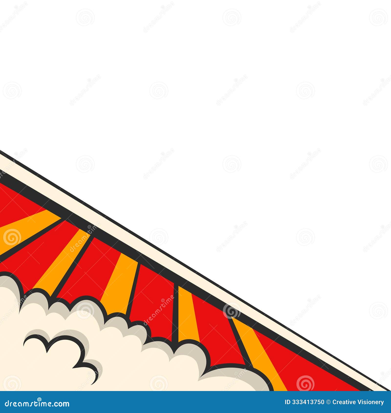 Retro Comic Effect Border with Cloud Decoration Stock Vector ...