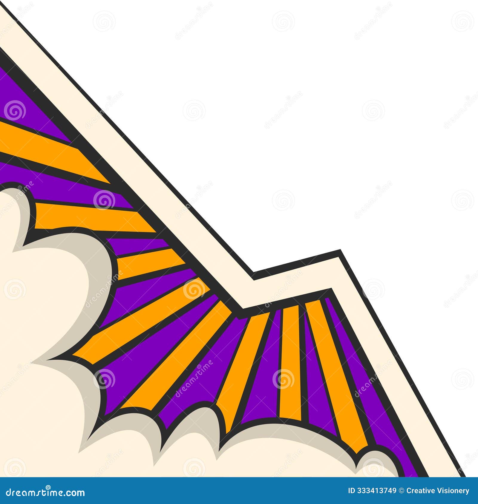 Retro Comic Effect Border with Cloud Decoration Stock Vector ...