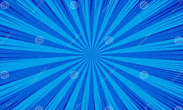 Retro Comic Rays Blue Dots Background, Vector Stock Vector ...