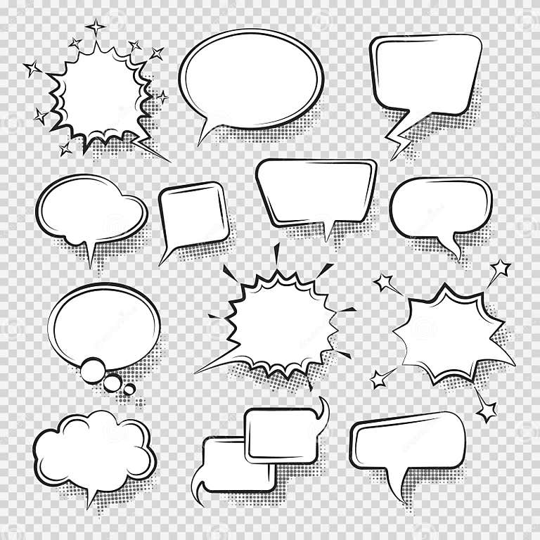 Retro comic speak bubbles stock vector. Illustration of speak - 286447644