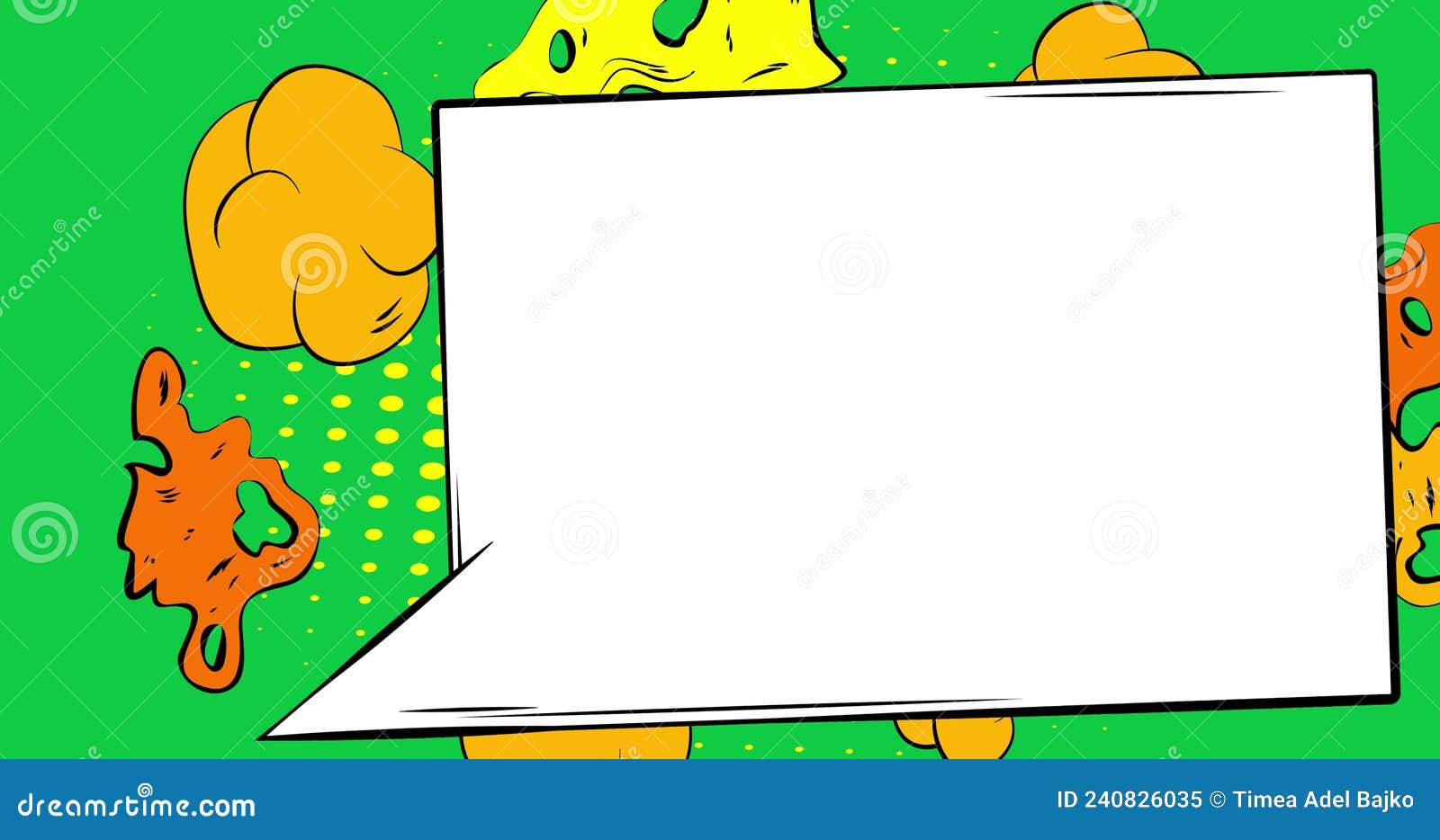 Retro Comic Style Speech Bubble Background on Green Screen. Stock Video ...