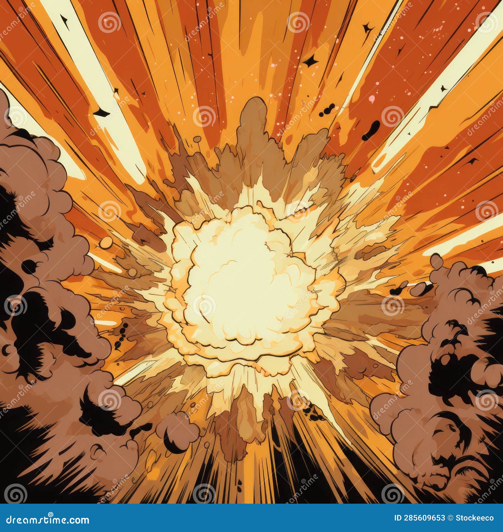 Retro Comic Style Supernova Explosion Illustration Stock Illustration ...