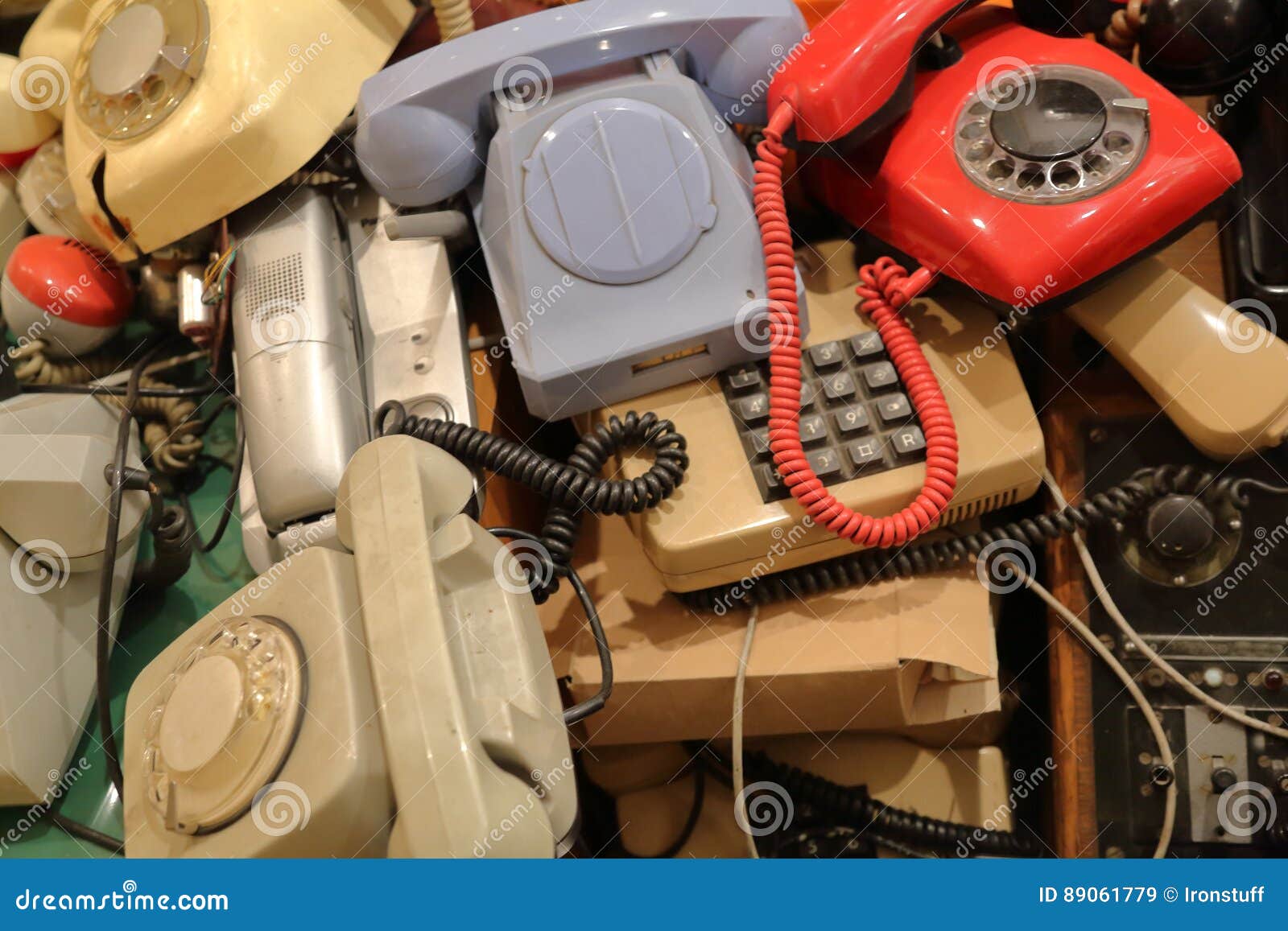 Retro Communication Devices Stock Image - Image of aged, antique: 89061779