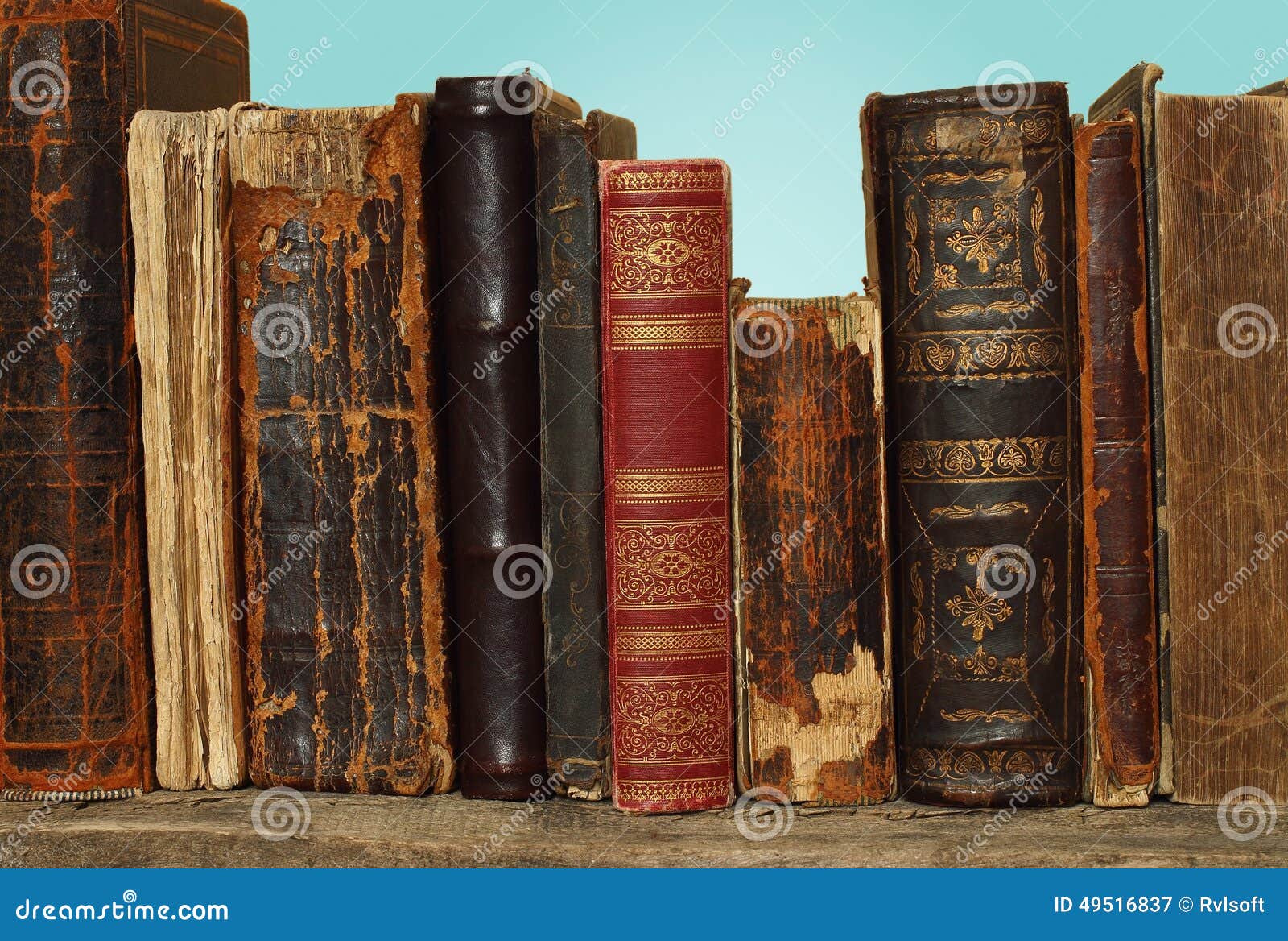 Retro Composition with Books Stock Image - Image of manuscript, aged ...