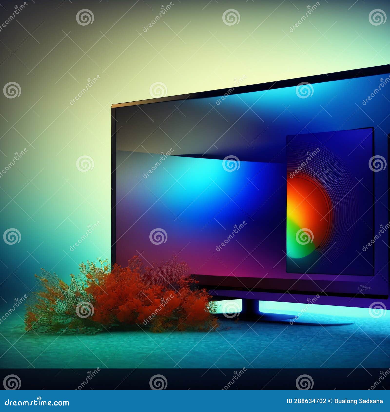 Retro Computer on Blue Background Stock Photo - Image of header ...