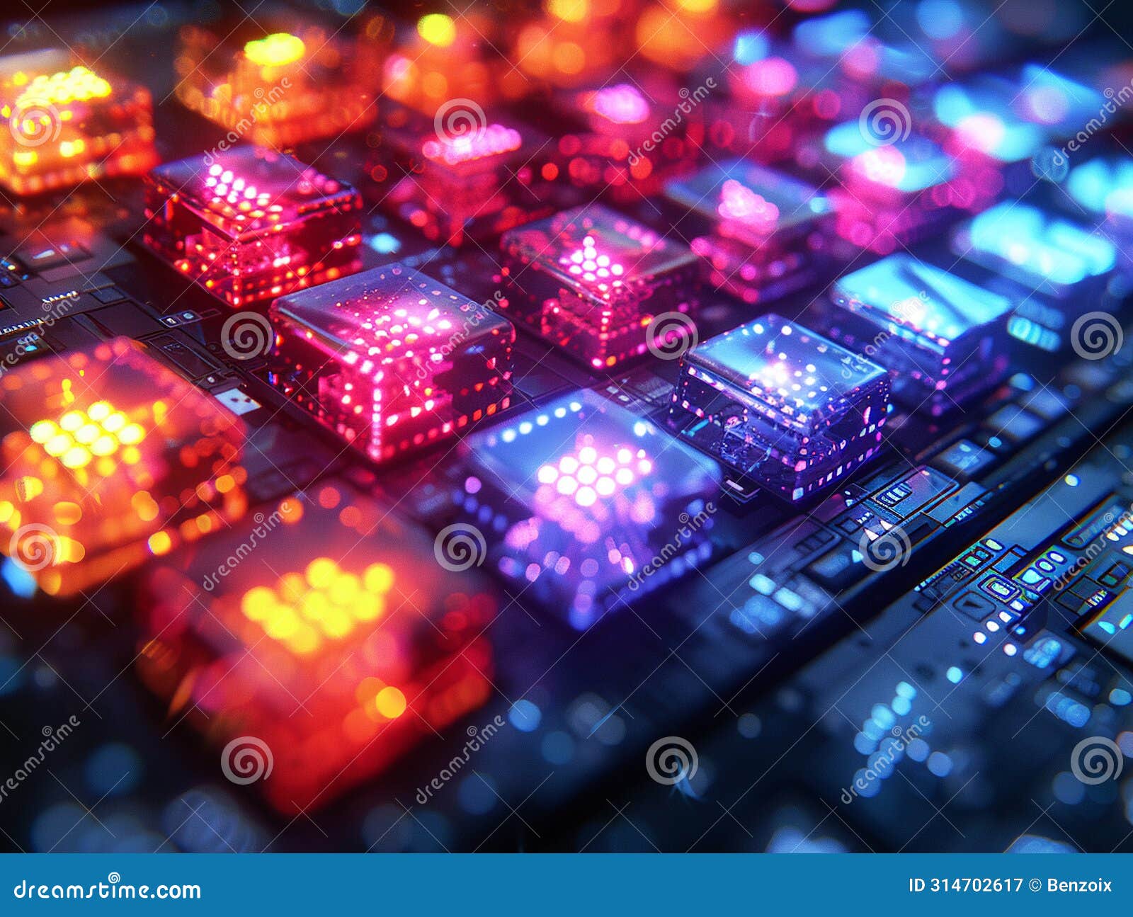 Retro Computer Cursor Icons in Pixelated Form the Pointers Blur into a ...