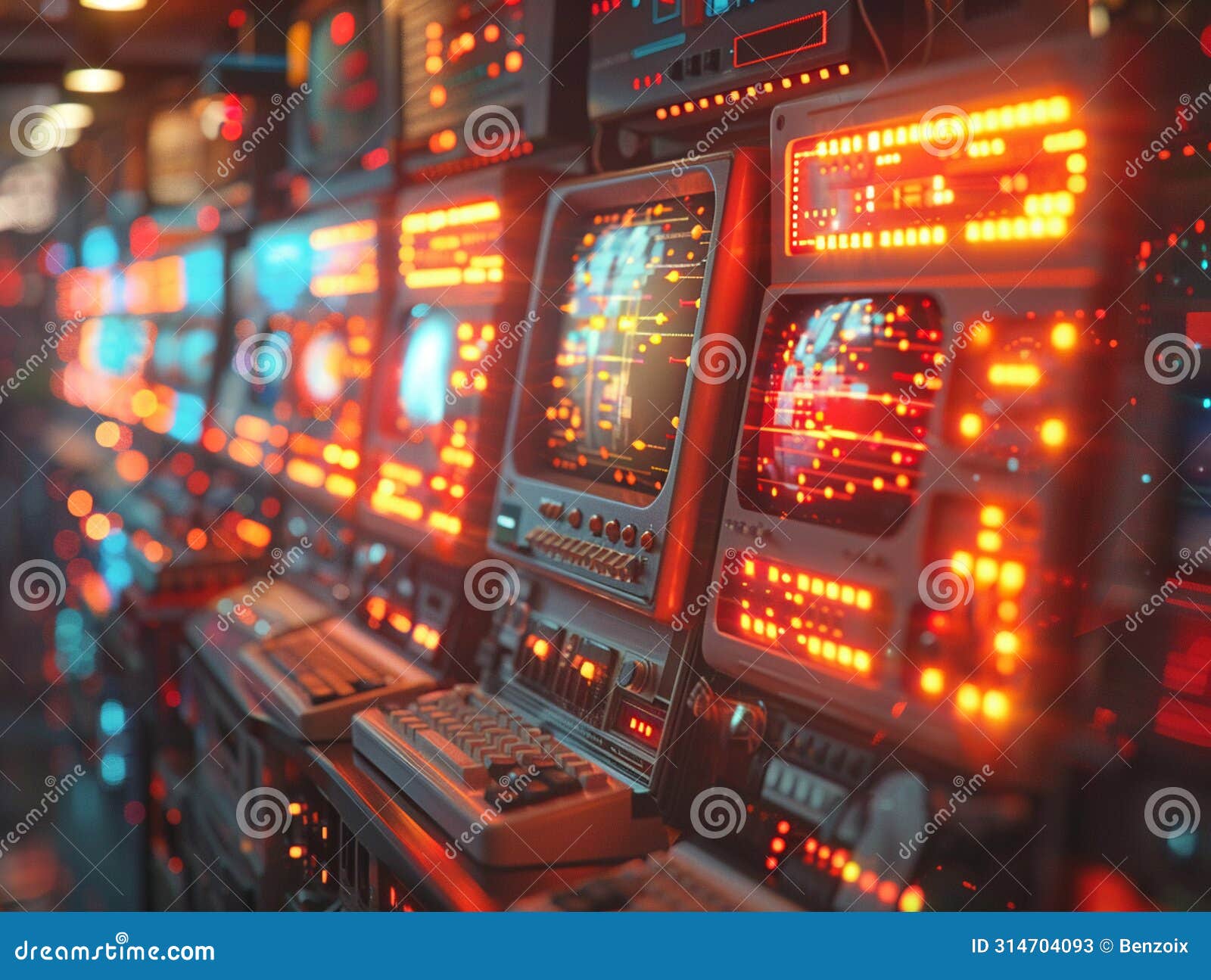 Retro Computer Cursor Icons in Pixelated Form the Pointers Blur into a ...