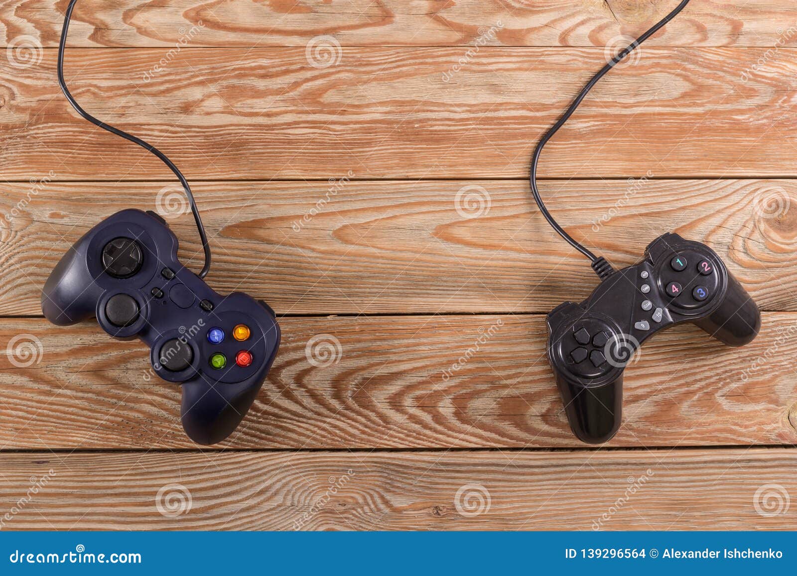 Retro Computer Gaming Controllers Stock Photo - Image of gamer ...
