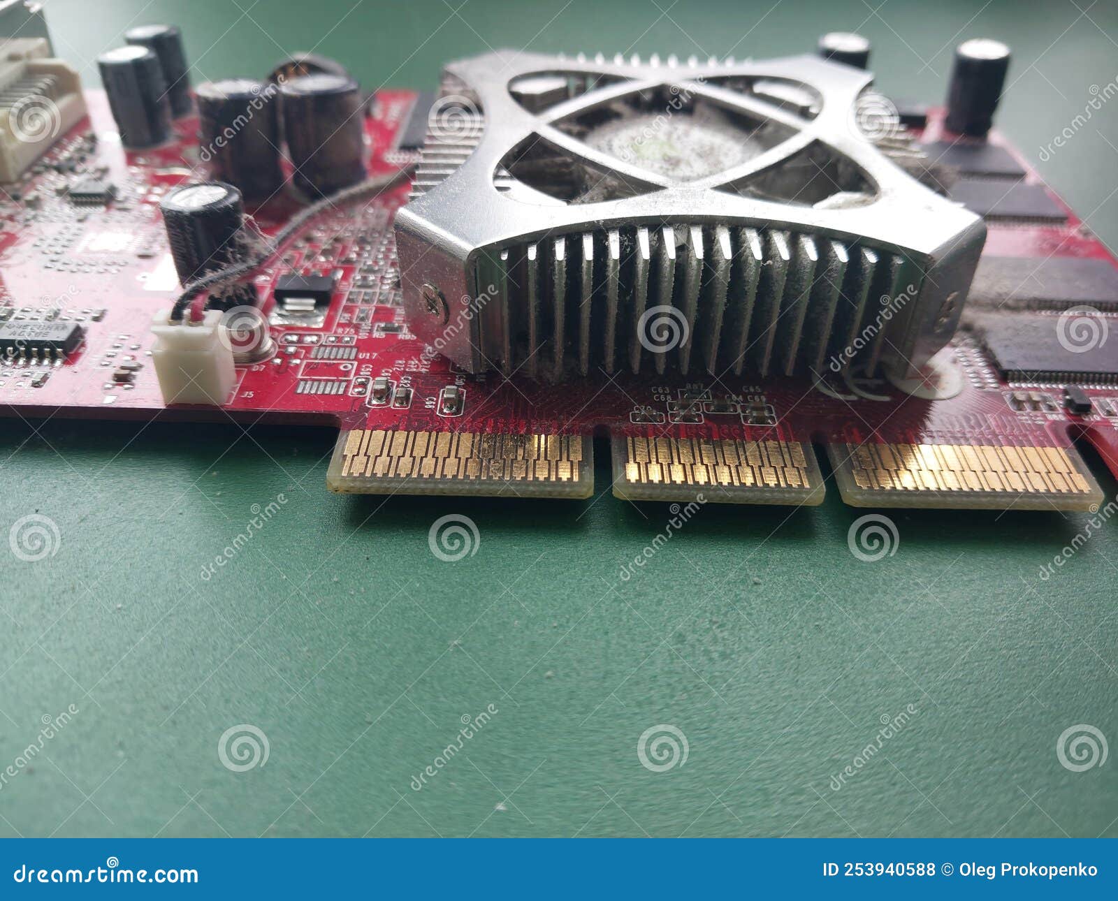 Motherboard And Microcircuits From A Laptop On A White Background ...