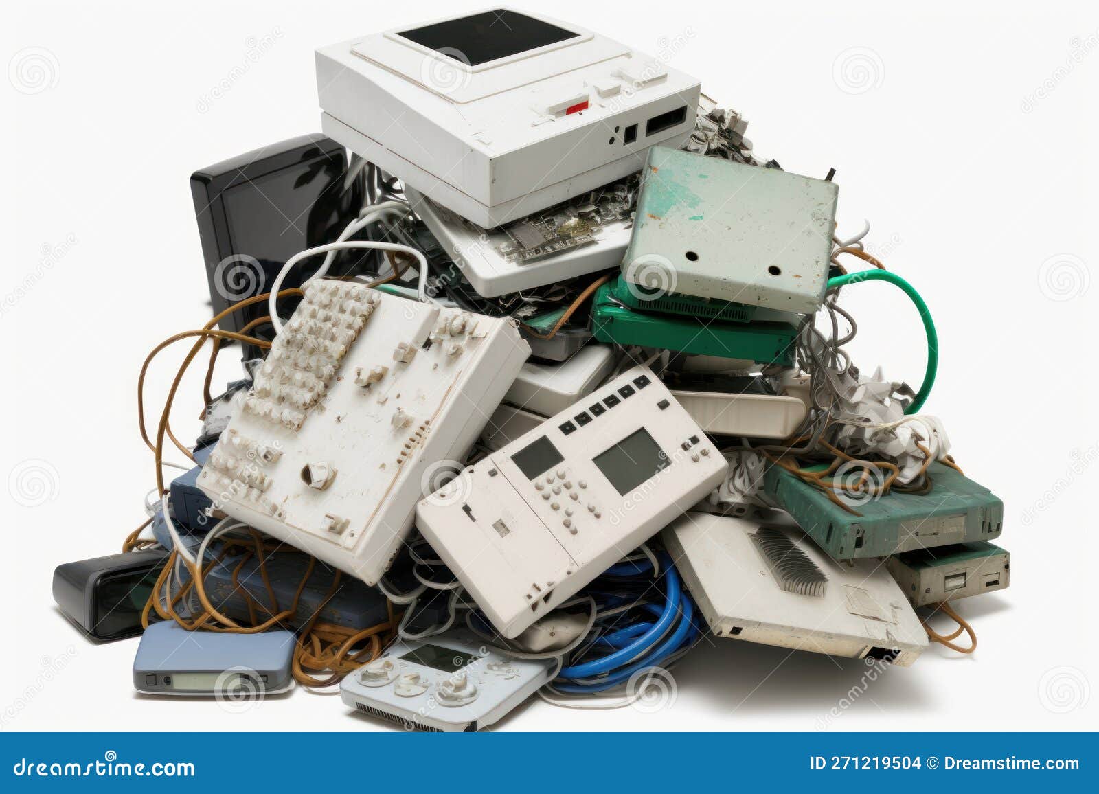 Retro Computer Technology Concept Stock Illustration - Illustration of ...