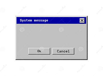 Retro Computer Window. Old User Interface Warning Message. Retro ...