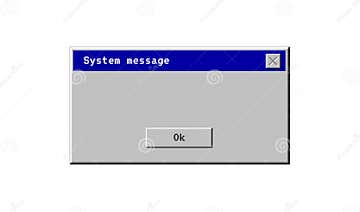 Retro Computer Window. Old User Interface Warning Message. Retro ...