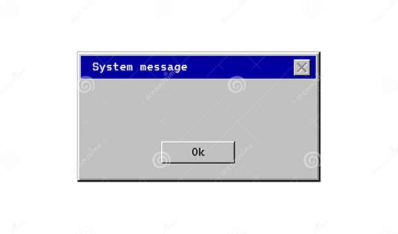Retro Computer Window. Old User Interface Warning Message. Retro ...
