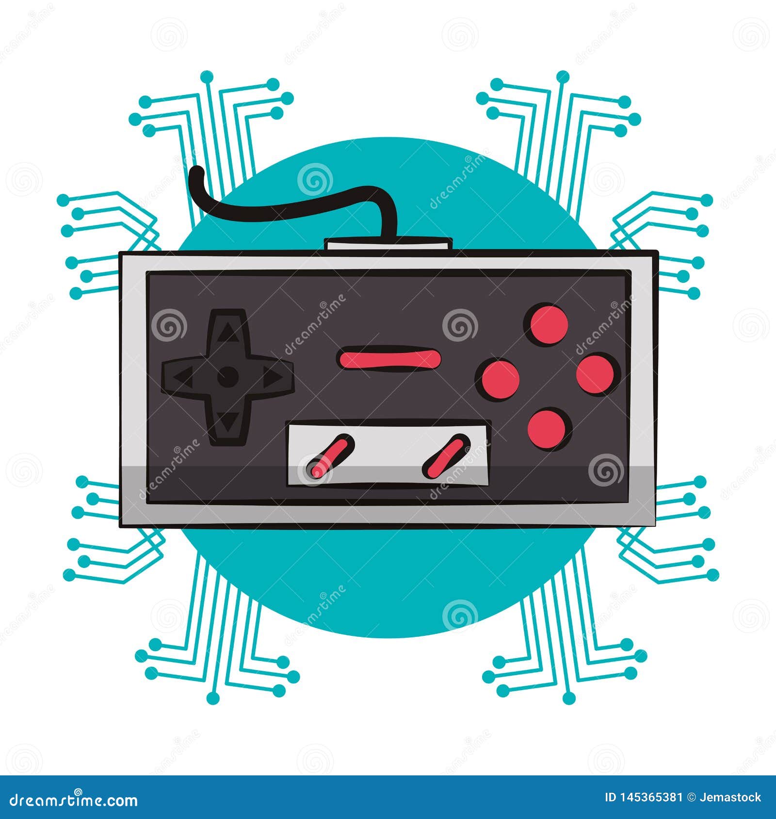 Retro Console Vector Illustration | CartoonDealer.com #67373434