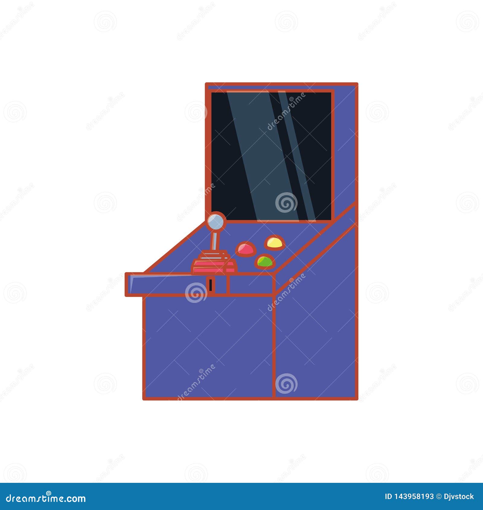 Retro Console Video Game Machine Stock Illustration - Illustration of ...