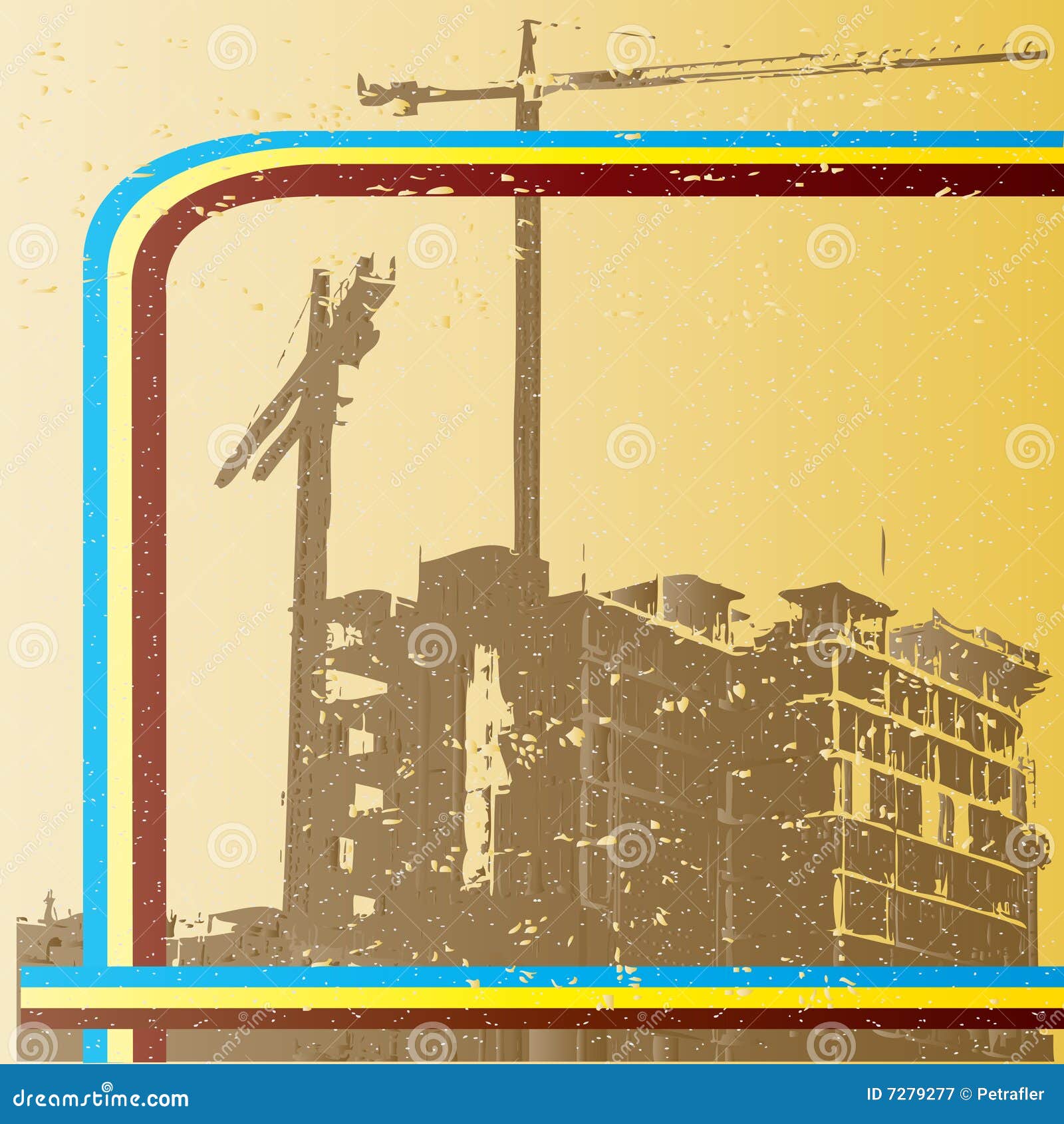 Retro Construction Background Stock Vector - Illustration of identity ...