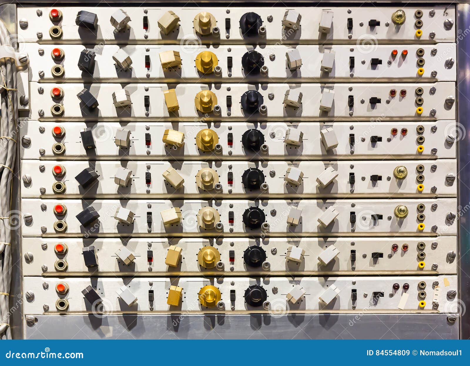 Retro Control Panel with Switchers and Buttons Stock Image - Image of ...