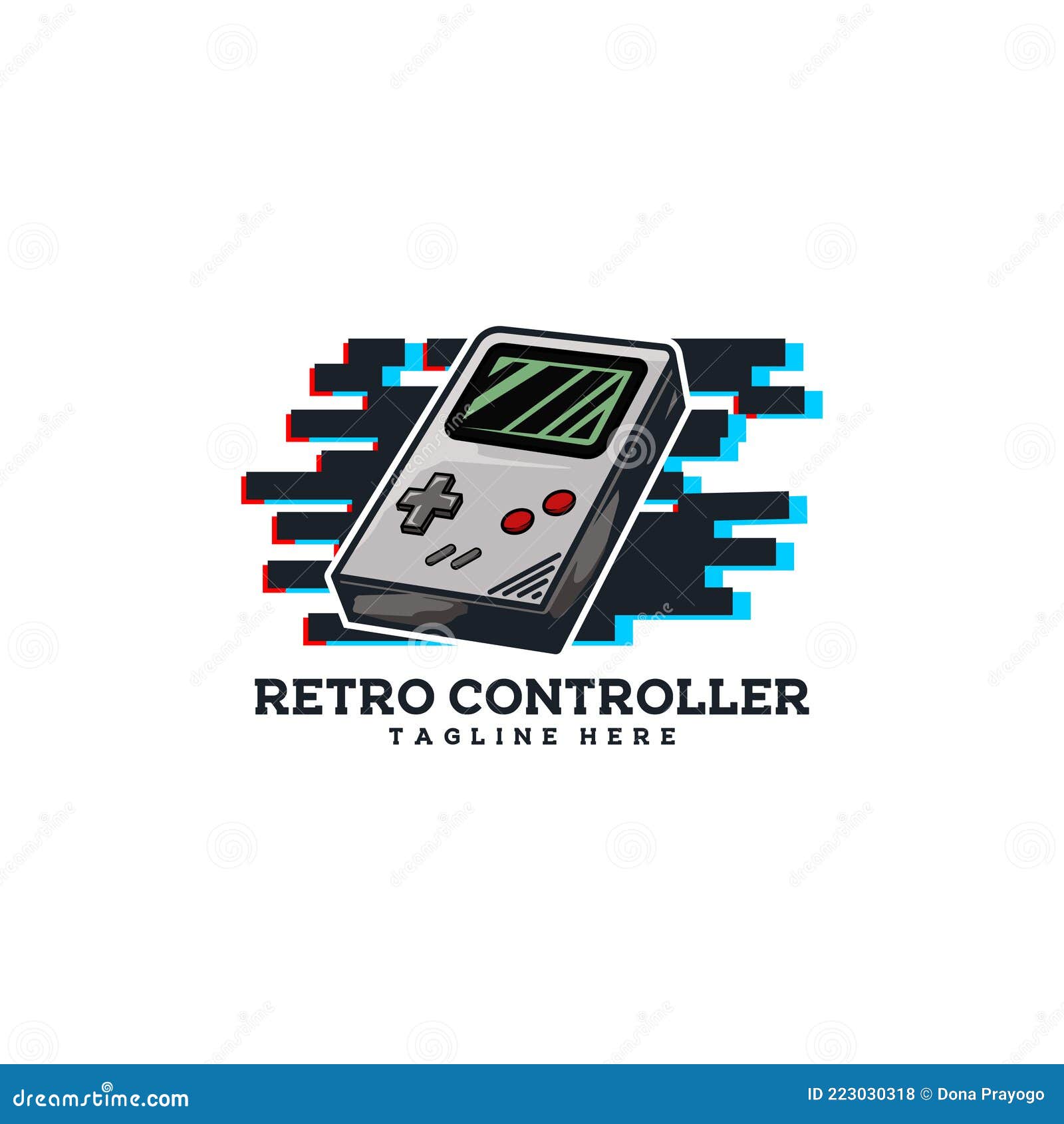 Retro Controller Joystick Game Pad Classic Joy Pad Stock Illustration ...