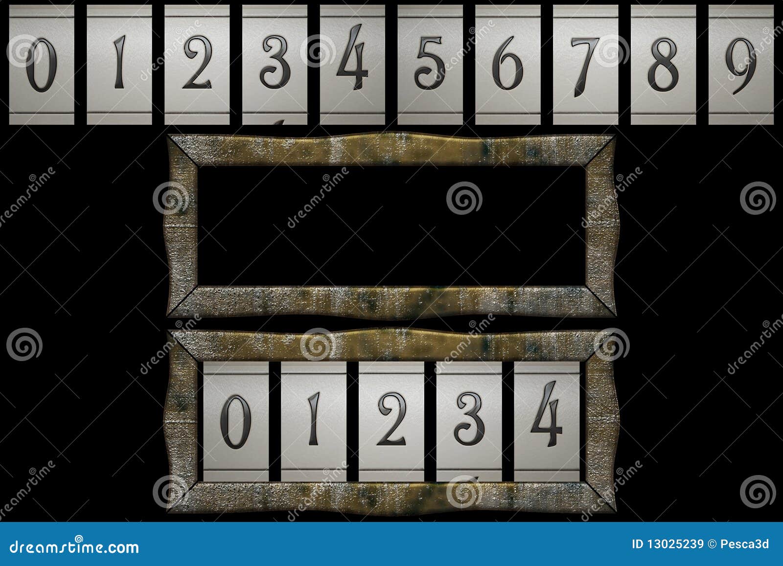 Numerical Counter, Vector Display With Numbers | CartoonDealer.com ...