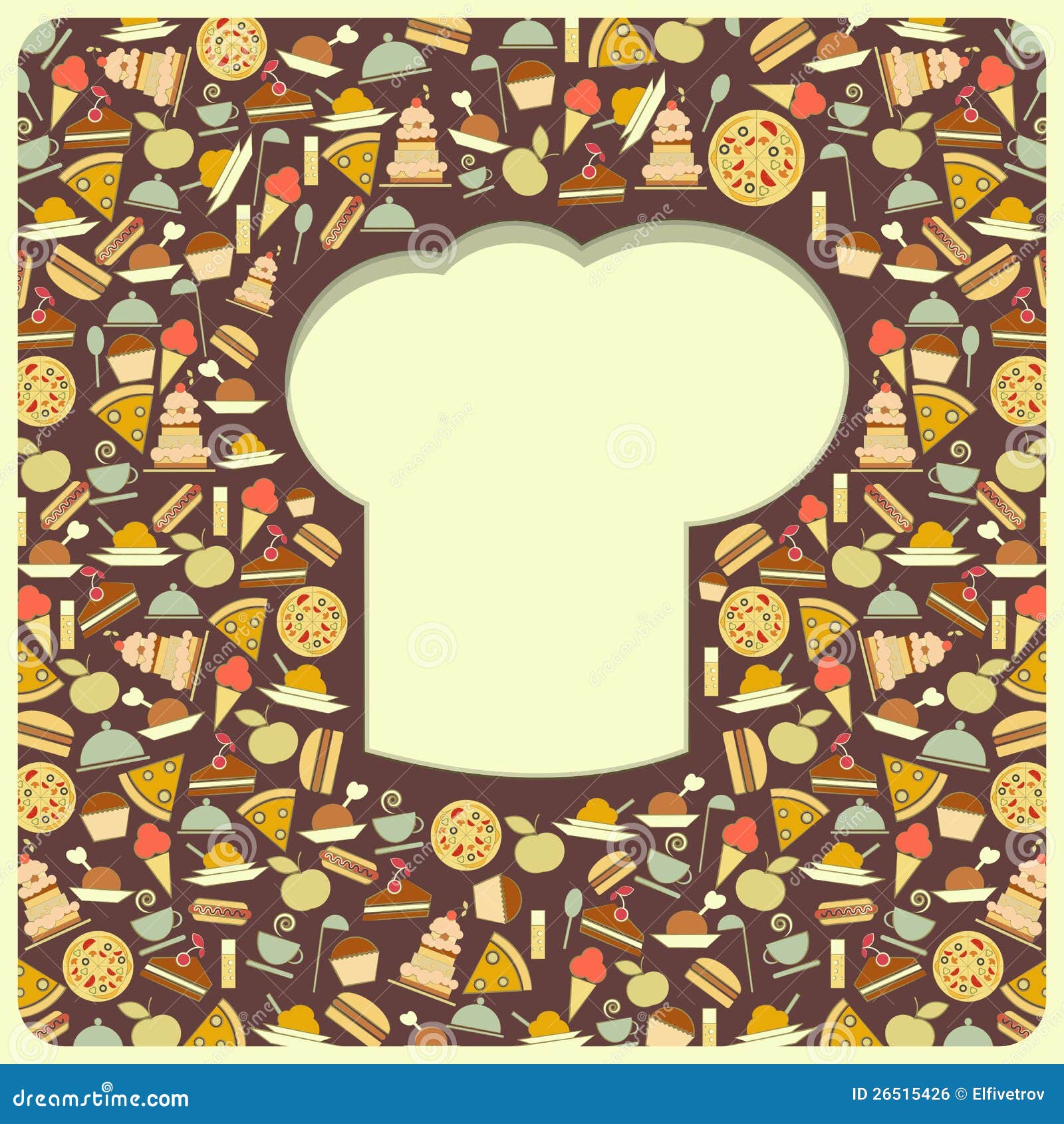 Retro Cover Menu with Chefs Hat Stock Vector - Illustration of person ...