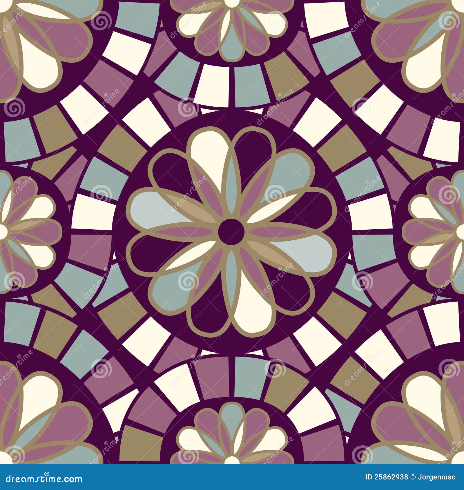 Retro Crazy Paving Seamless Pattern Stock Vector - Illustration of ...