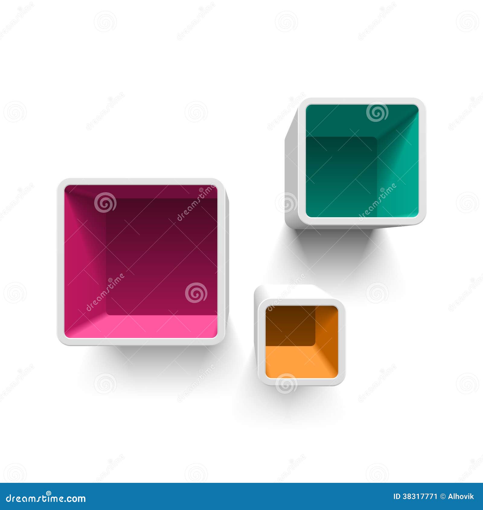 Retro Cube Background Vector Illustration | CartoonDealer.com #7495724