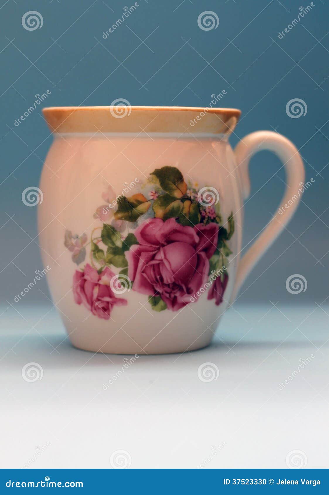 Retro cup stock photo. Image of design, retro, roses - 37523330