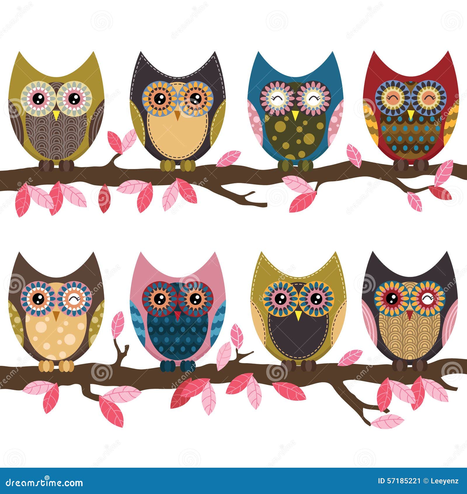 Retro Cute Animals Set Cartoon Vector | CartoonDealer.com #32196465