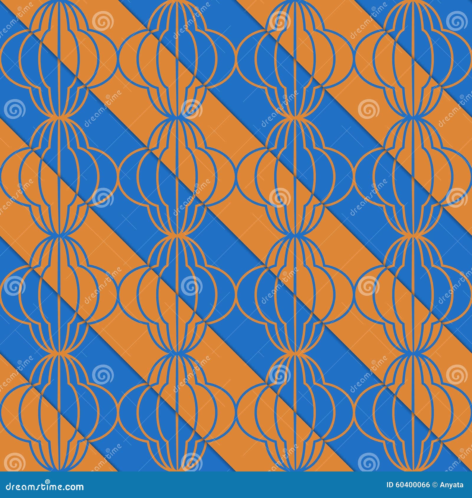 Retro 3D Blue and Orange Diagonal Striped Bulbs Stock Vector ...