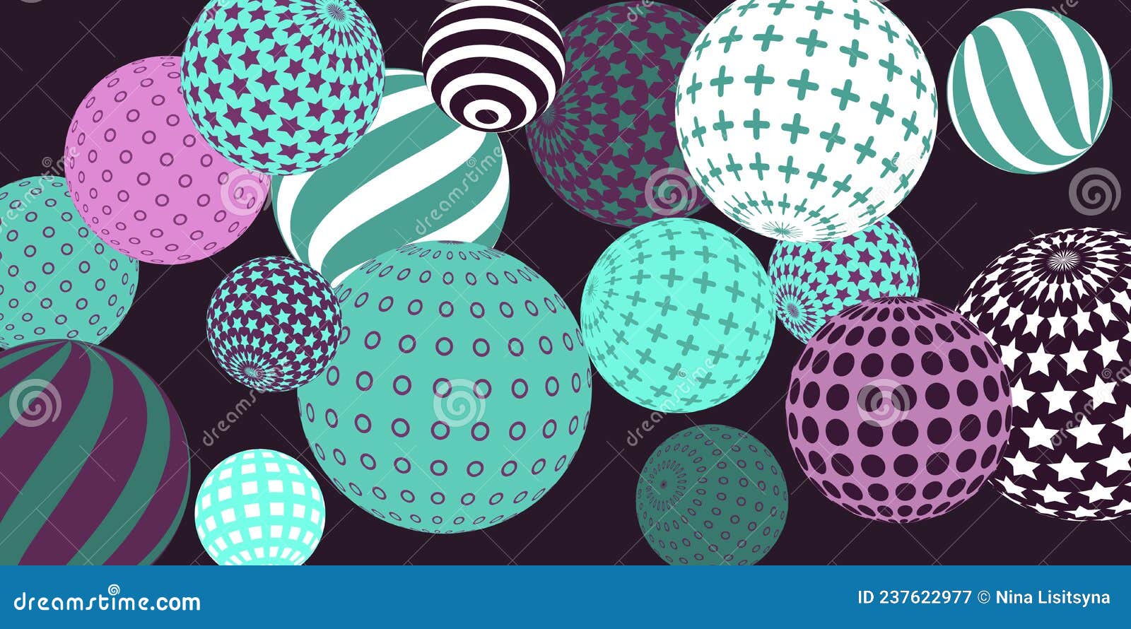 Retro 3d Illustration Abstract Stock Vector - Illustration of ...