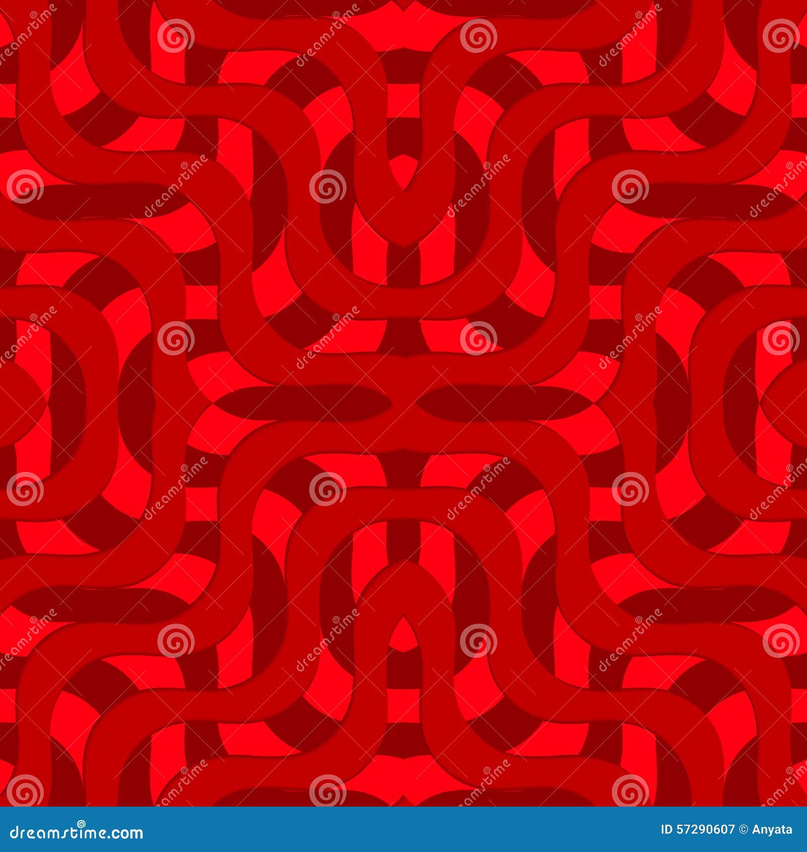 Retro 3D Red Overlapping Waves Stock Vector - Illustration of geometry ...