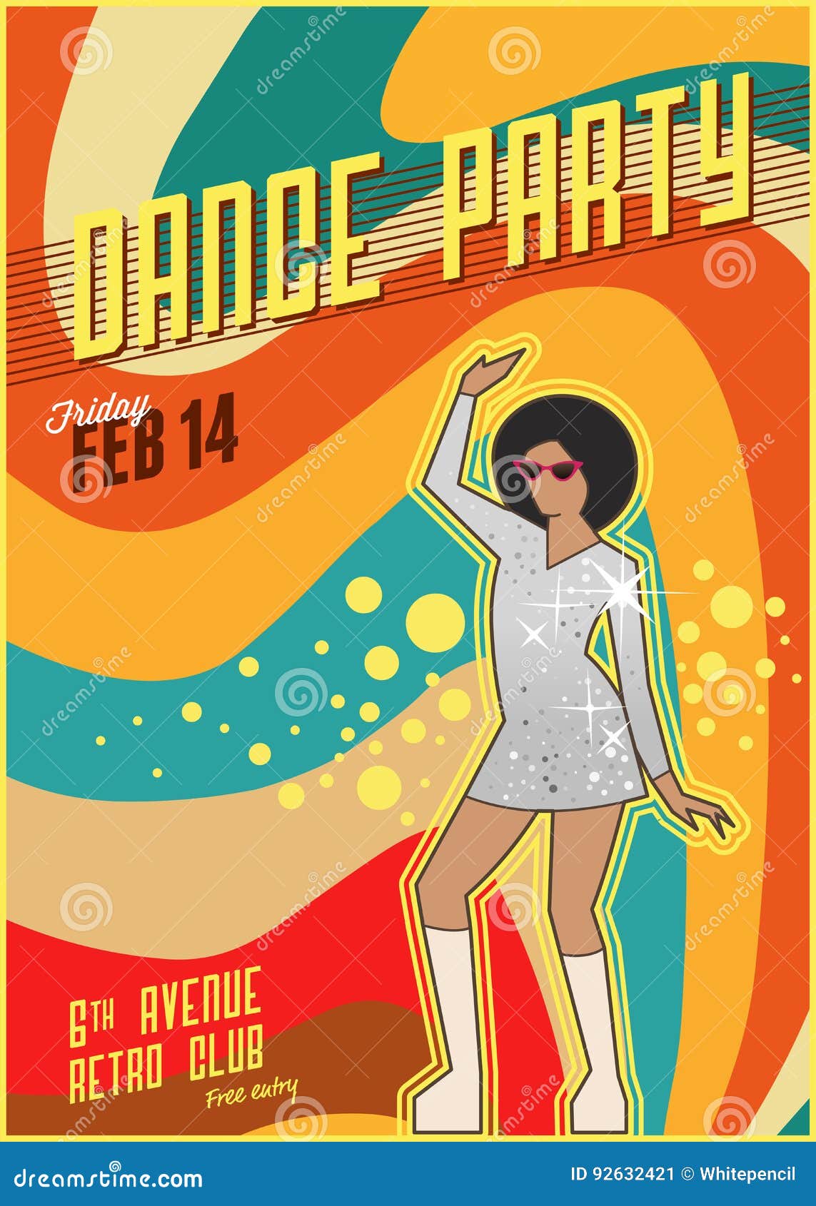 Retro Dance Studio 2 Banners Set Vector Illustration | CartoonDealer ...