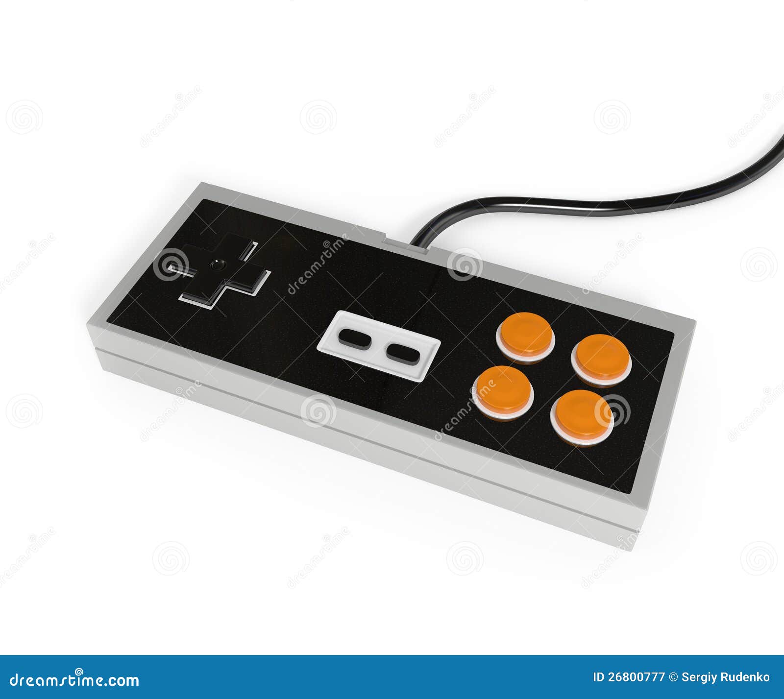 Retro Design of Gamepad stock illustration. Illustration of play - 26800777