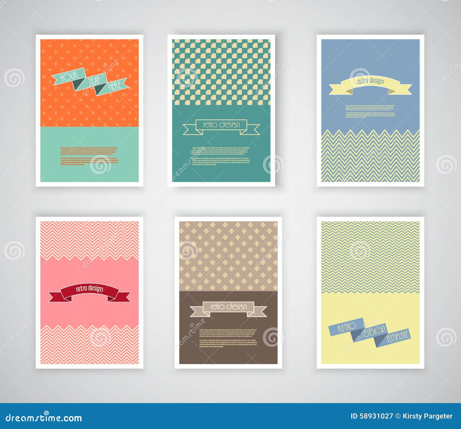 Retro design templates stock vector. Illustration of concept - 58931027