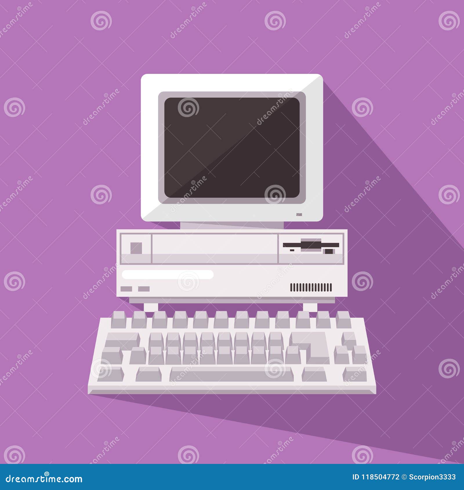 Retro Computer Illustrations | CartoonDealer.com #5395598