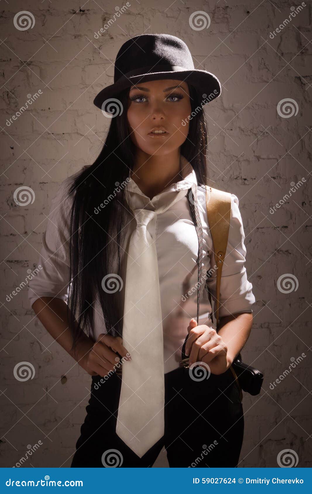 Retro Detective Girl Royalty-Free Stock Photography | CartoonDealer.com ...
