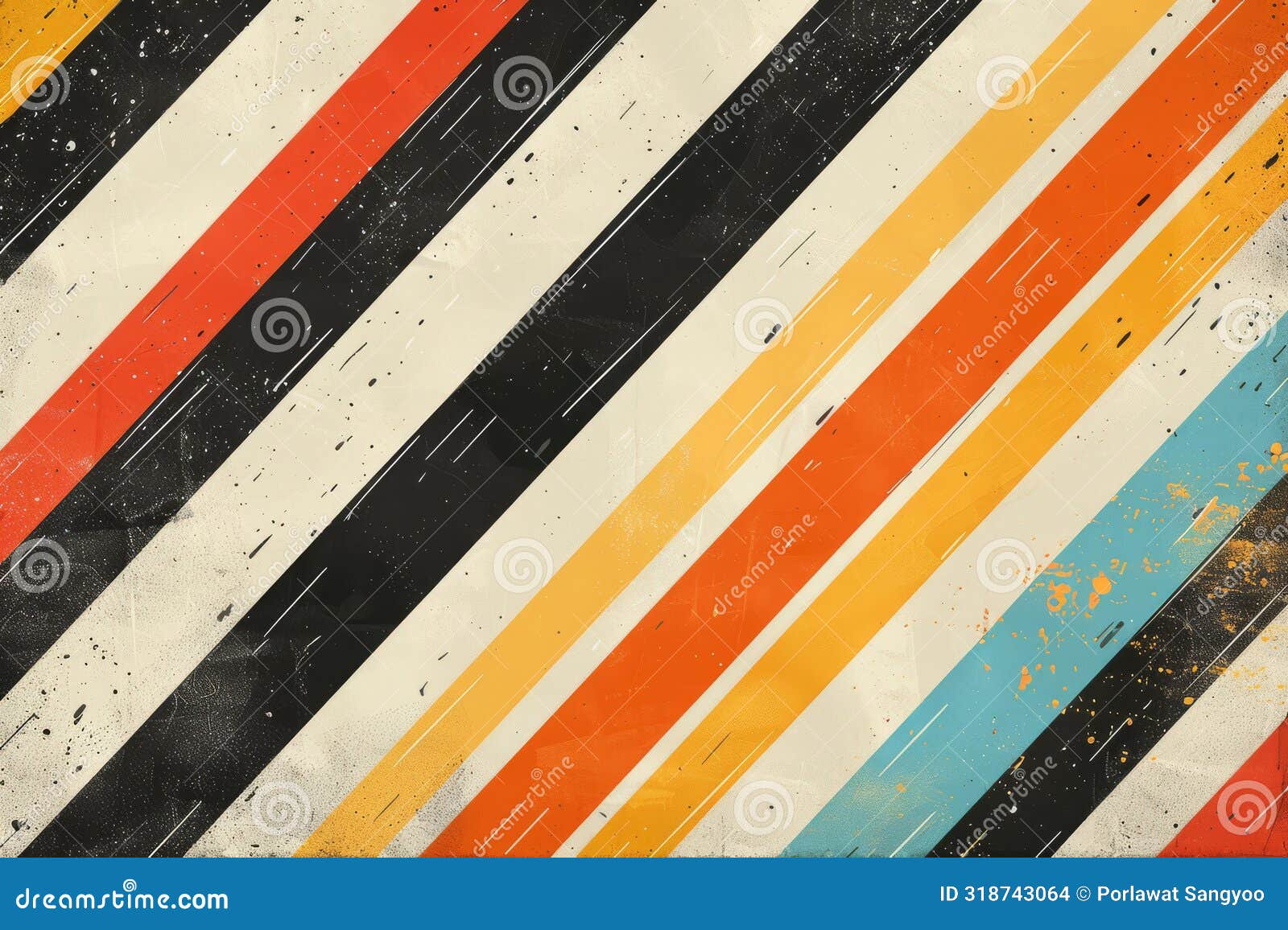 Retro Diagonal Stripes with Splatter Stock Illustration - Illustration ...