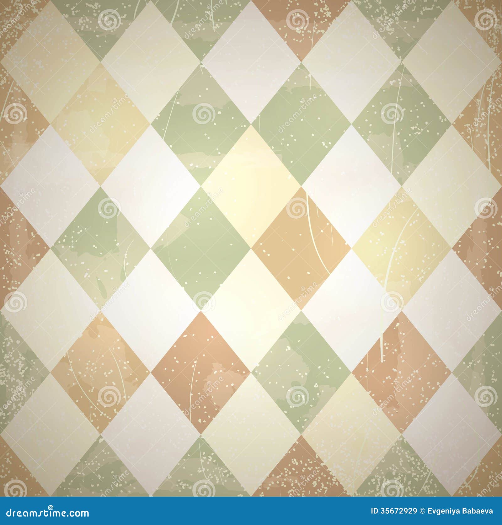 Retro Diamonds Background with Grunge Effects. Stock Vector ...