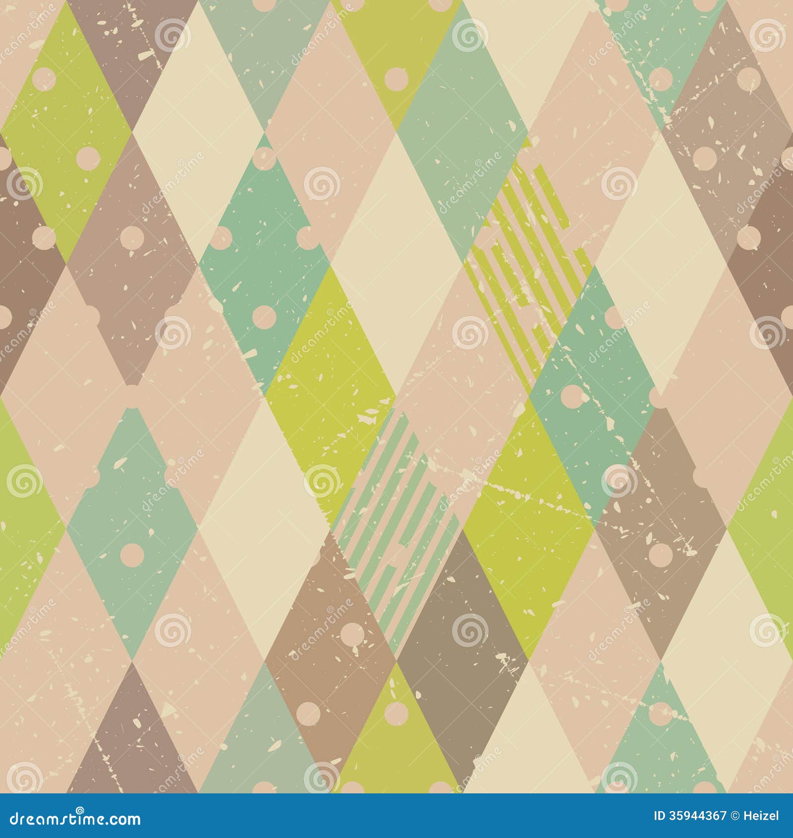 Retro Diamonds Seamless Pattern Stock Vector - Illustration of design ...